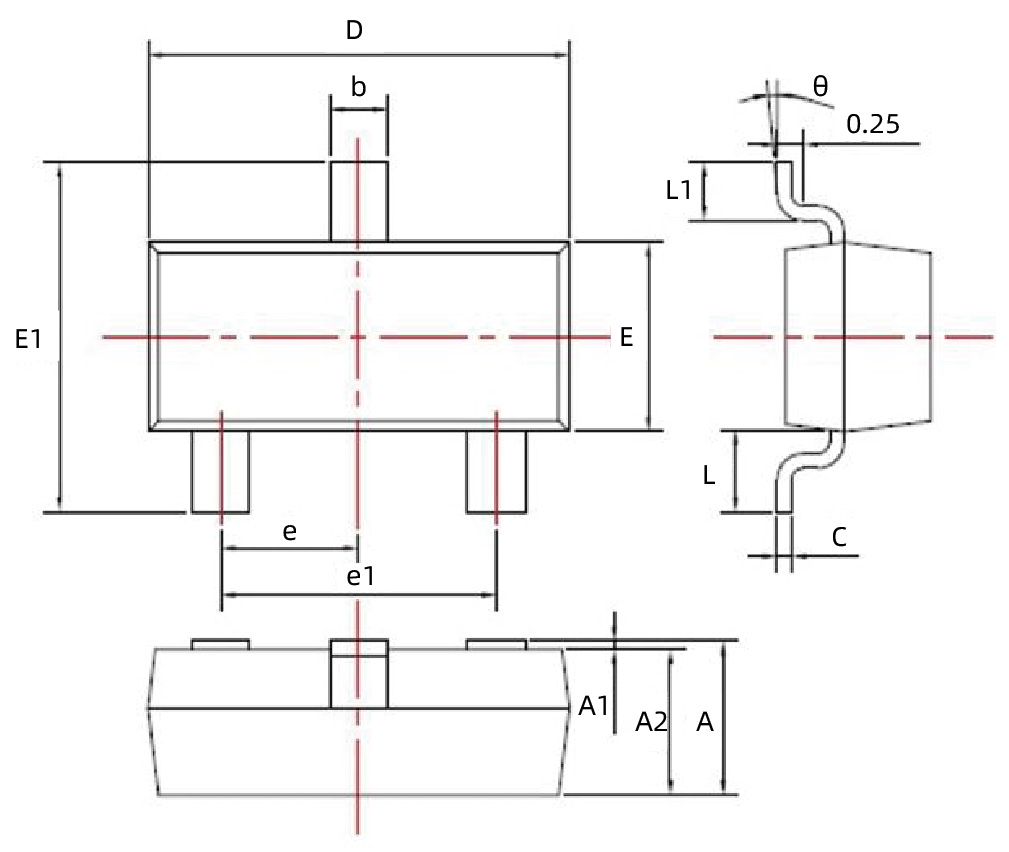 Schottky Diodes BAT54 series in SOT23 package BAT54 BAT54A BAT54C ...